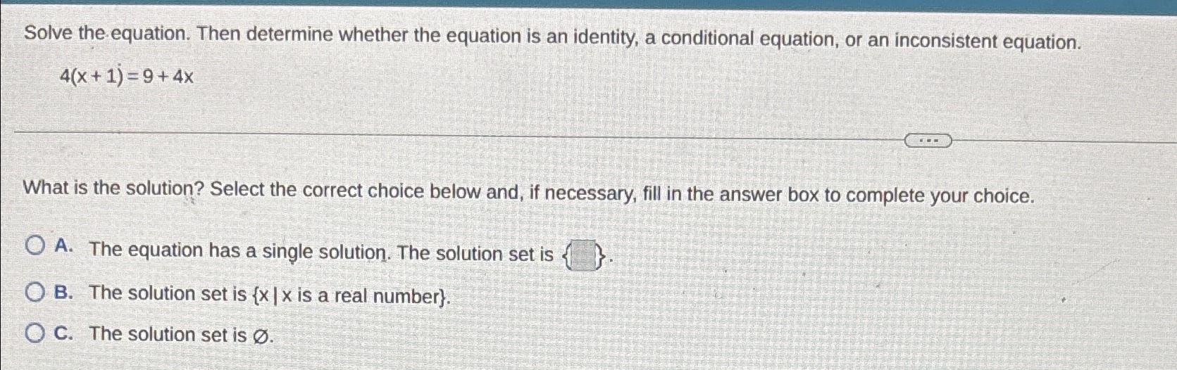 Solved Solve the equation. Then determine whether the | Chegg.com