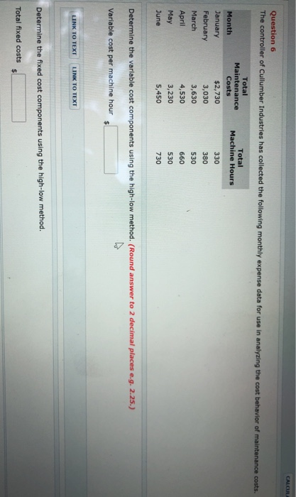 Solved CALCU Question 6 The controller of Cullumber | Chegg.com Solved CALCU Question 6 The controller of Cullumber | Chegg.com