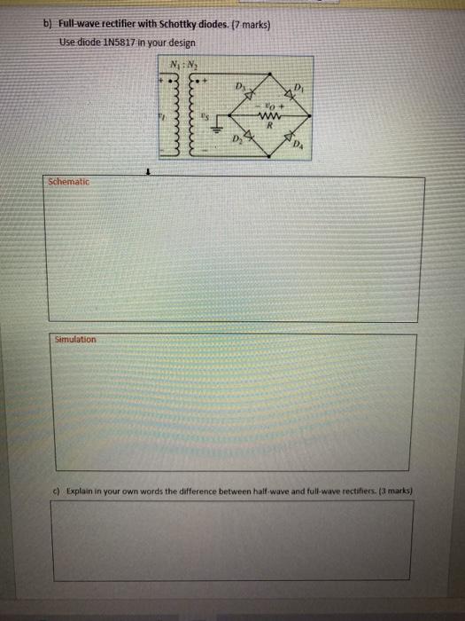 Solved 3. Simulation of rectifying circuits (30 marks) | Chegg.com