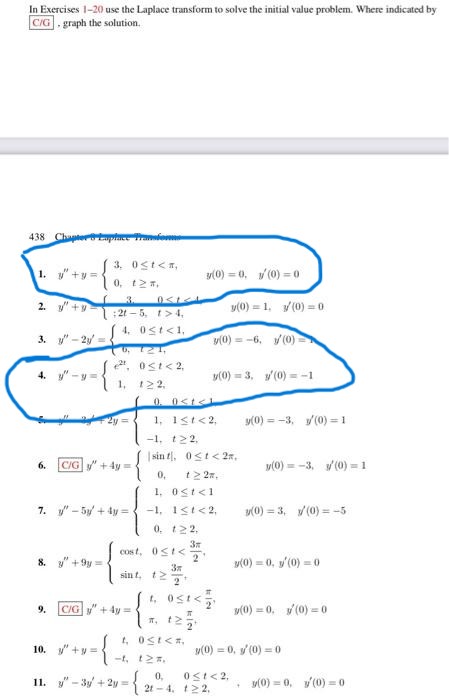 Solved In Exercises 1-20 ﻿use the Laplace transform to solve | Chegg.com