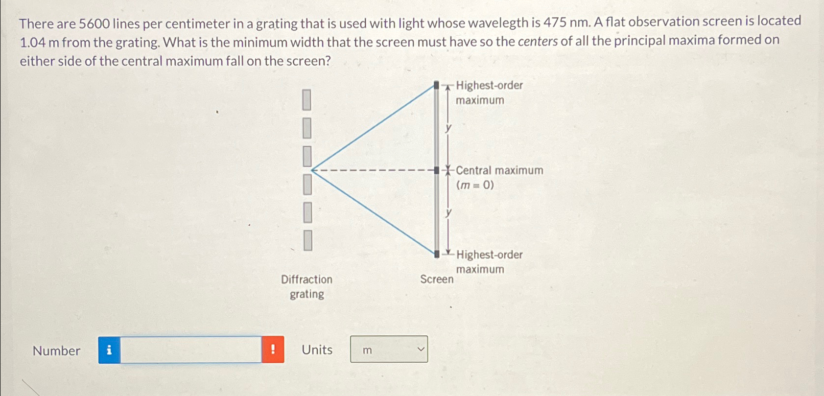 Solved There are 5600 ﻿lines per centimeter in a grating | Chegg.com