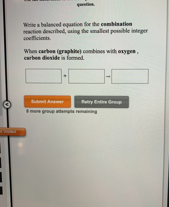 Solved Question Write A Balanced Equation For The
