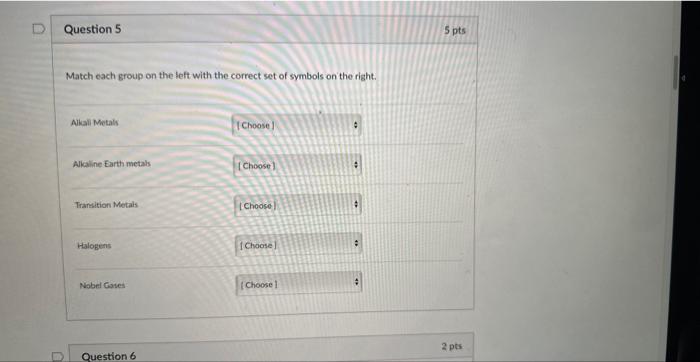 Solved Match each group on the left with the correct set of | Chegg.com