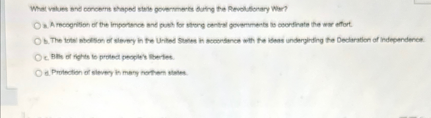 Solved What values and concerns shapod sterte gevernmerts | Chegg.com