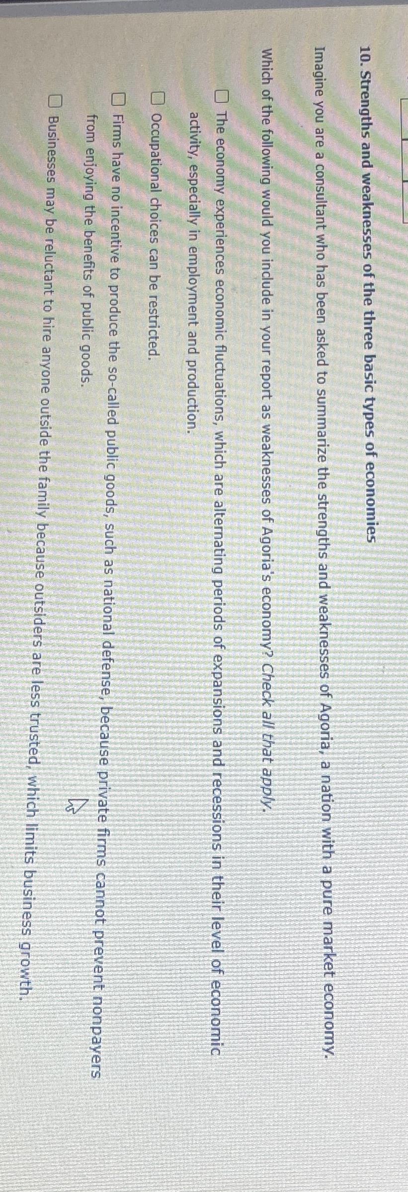 Solved Strengths and weaknesses of the three basic types of | Chegg.com