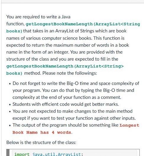 Solved You are required to write a Java function, | Chegg.com
