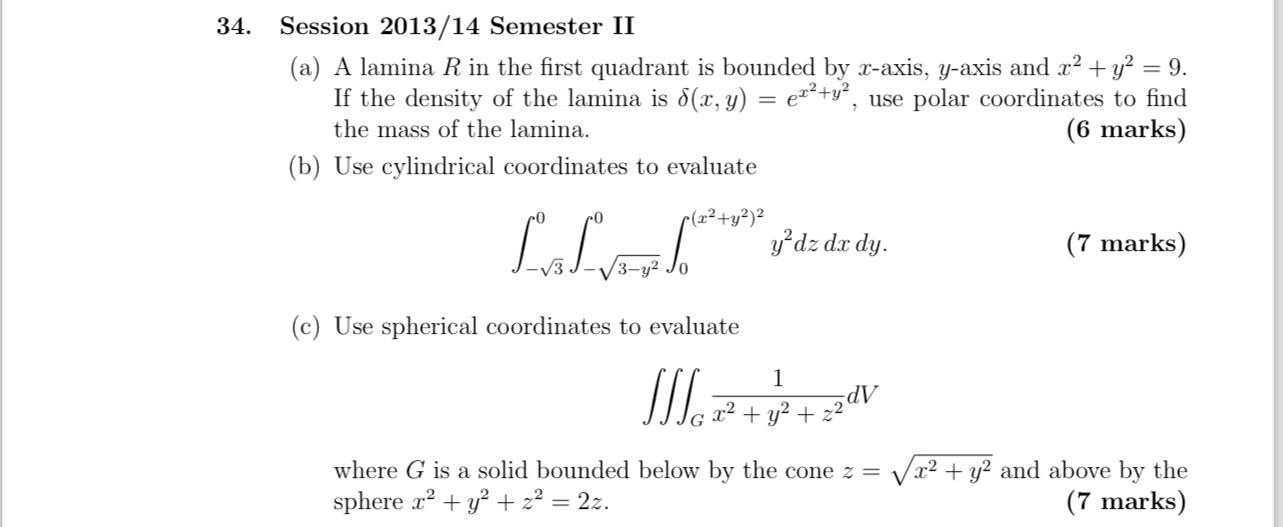 Solved Session 2013/14 ﻿Semester II(a) ﻿A lamina R ﻿in the | Chegg.com