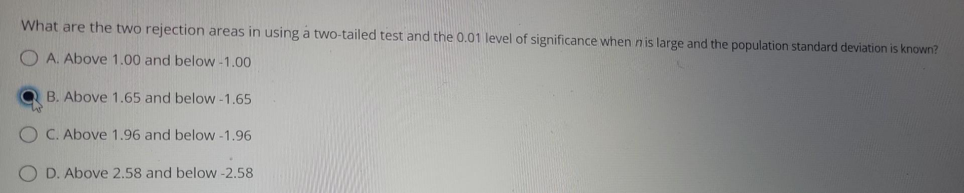 Solved What are the two rejection areas in using a | Chegg.com