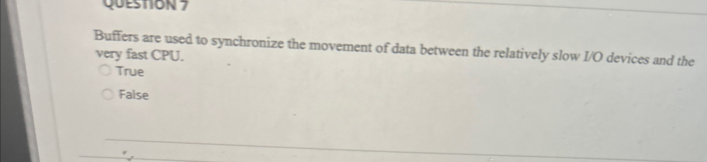 Solved Buffers are used to synchronize the movement of data | Chegg.com