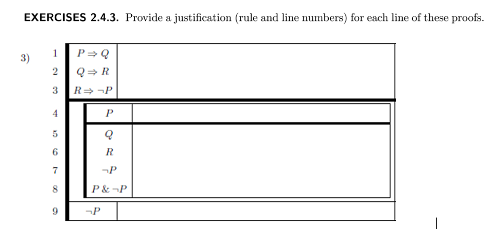 Solved EXERCISES 2.4.3. ﻿Provide a justification (rule and | Chegg.com