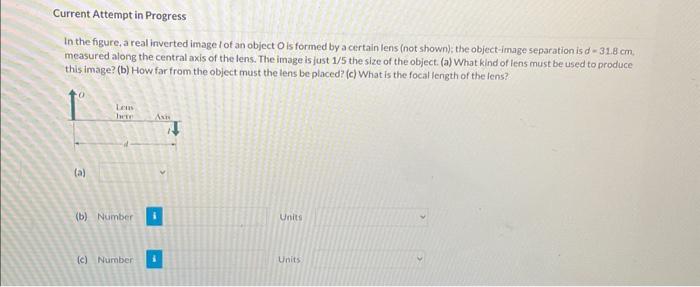 Solved in the figure, a real inverted image I of an object O | Chegg.com