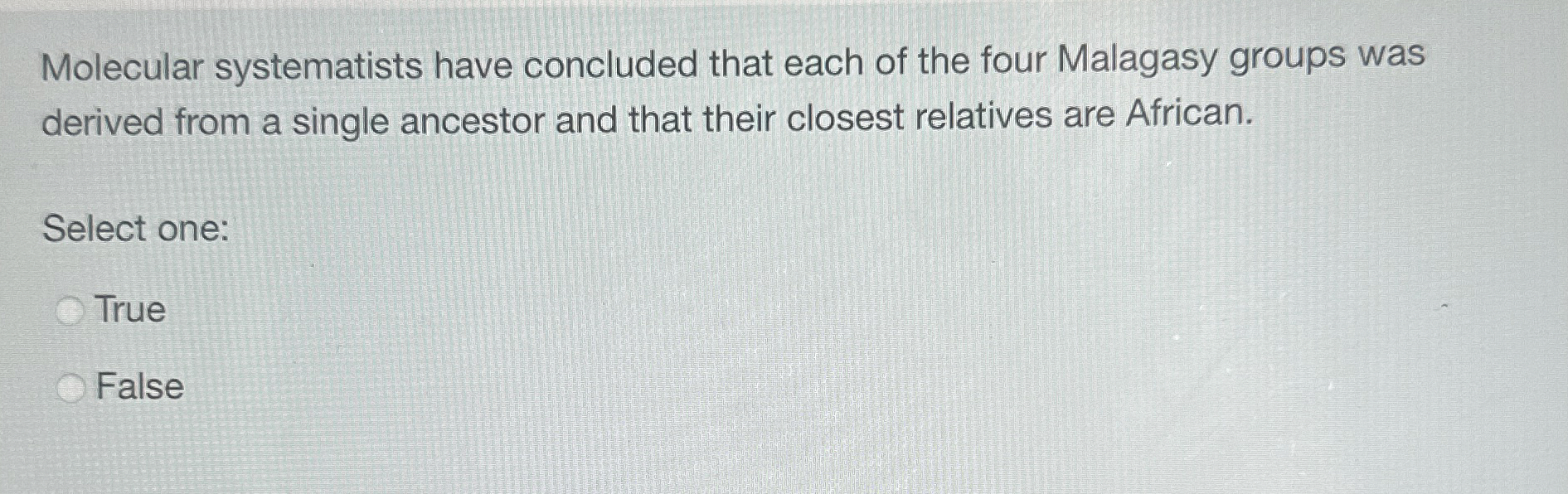 Solved Molecular systematists have concluded that each of | Chegg.com