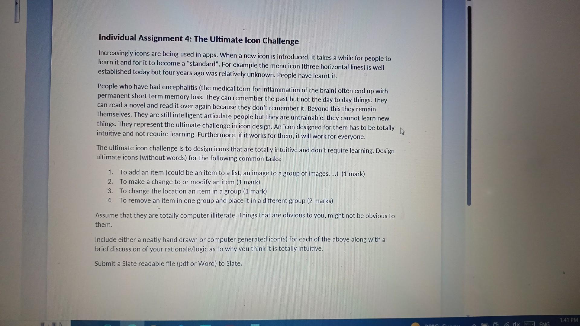 Solved Individual Assignment 4: The Ultimate Icon Challenge | Chegg.com