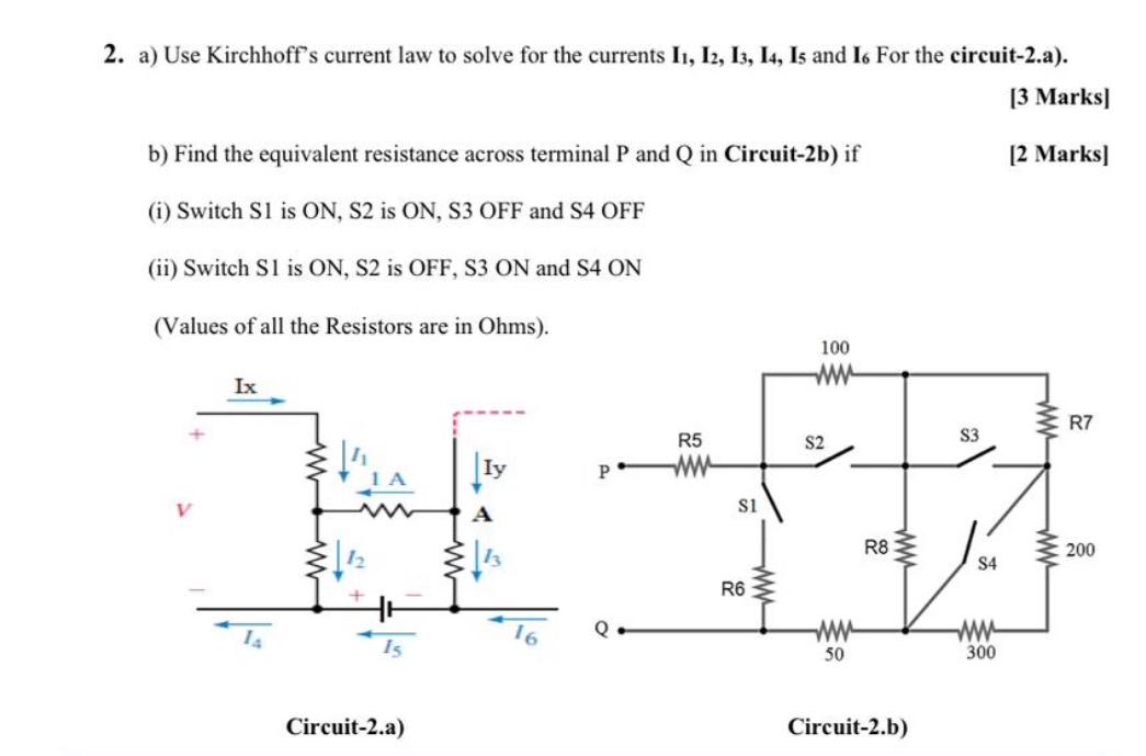 Solved a) ﻿Use Kirchhoff's current law to solve for the | Chegg.com