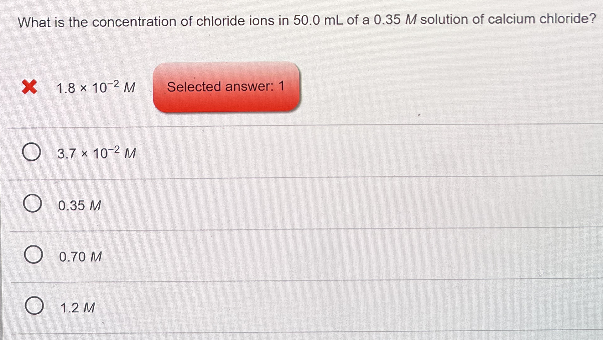 Solved What is the concentration of chloride ions in 50.0 | Chegg.com