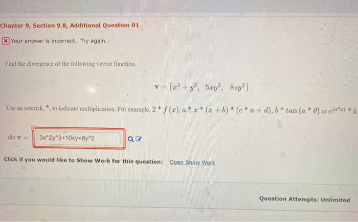 Solved Chapter 9, Section 9.8, Additional Question 01 x Your | Chegg.com