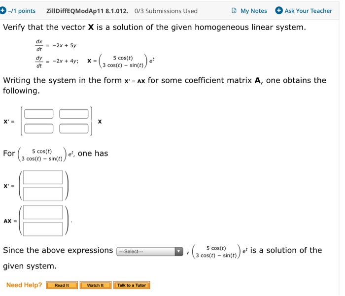 Solved -/1 points My Notes Ask Your Teacher | Chegg.com