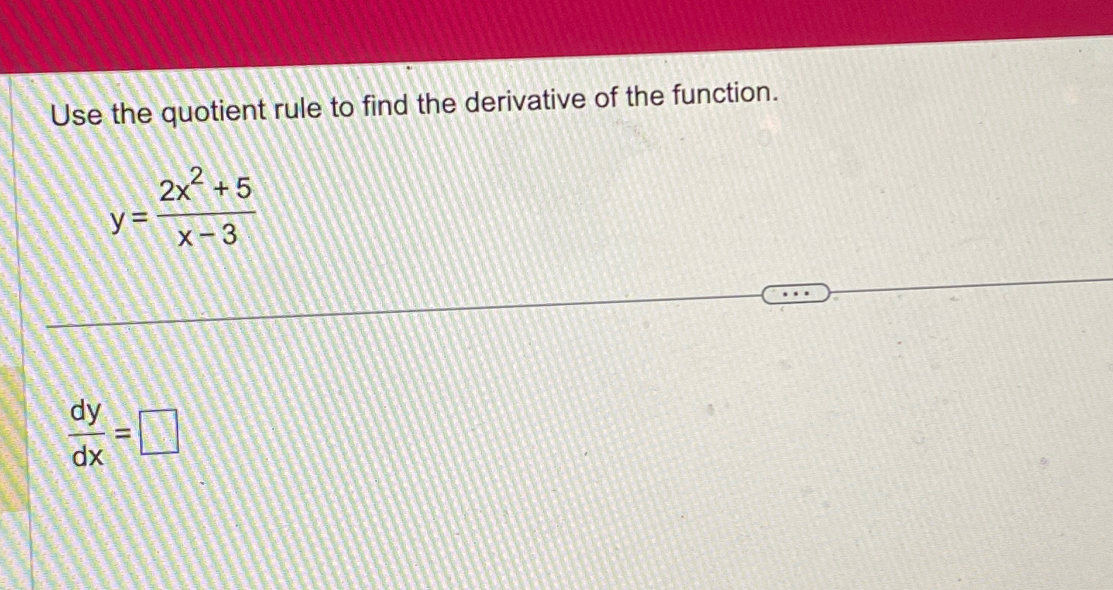 Solved Use the quotient rule to find the derivative of the | Chegg.com