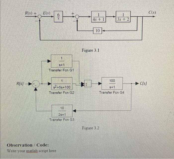 Solved Observation / Code: Write your matlab script here | Chegg.com