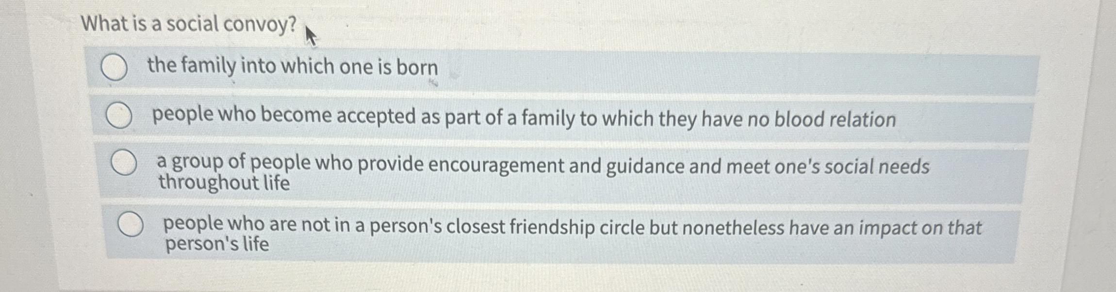 Solved What is a social convoy?the family into which one is | Chegg.com