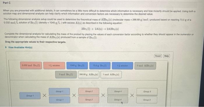 Solved Part B Dimensional analytis simply tofers to the | Chegg.com