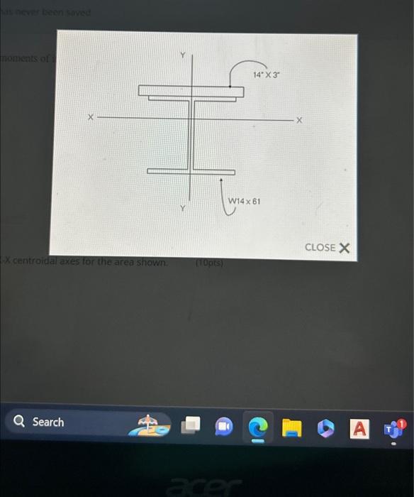 For the built up steel member shown, calculate the | Chegg.com