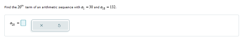 Solved Find the 20th ﻿term of an arithmetic sequence with | Chegg.com