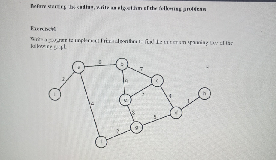 Before starting the coding, write an algorithm of the | Chegg.com Before starting the coding, write an algorithm of the | Chegg.com