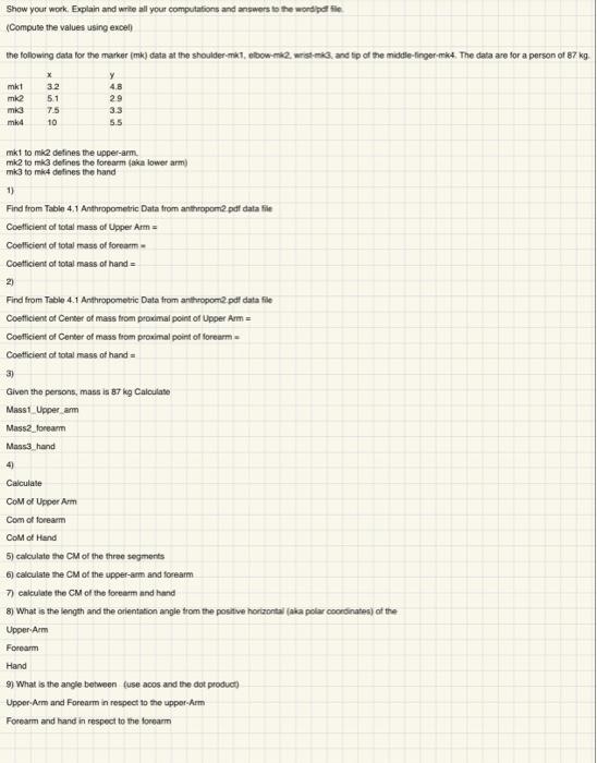 Solved Show your work. Explain and write all your | Chegg.com