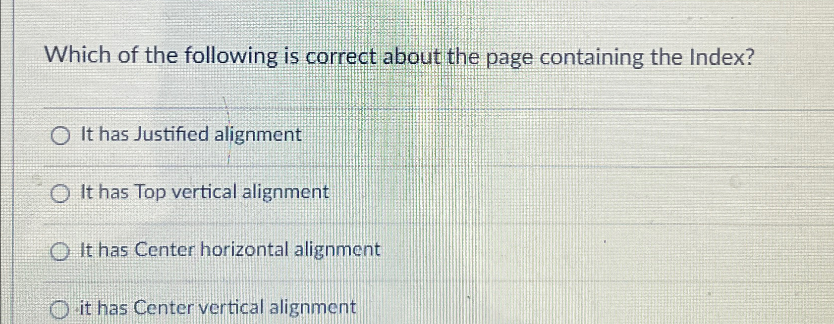 Solved Which of the following is correct about the page | Chegg.com