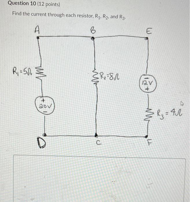 Solved Find the current through each resistor, R1,R2, and | Chegg.com