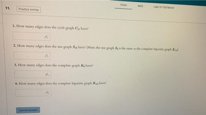 Solved ITEMS INFO 7. Practice similar LINK TO TEXTBOOK (1 | Chegg.com