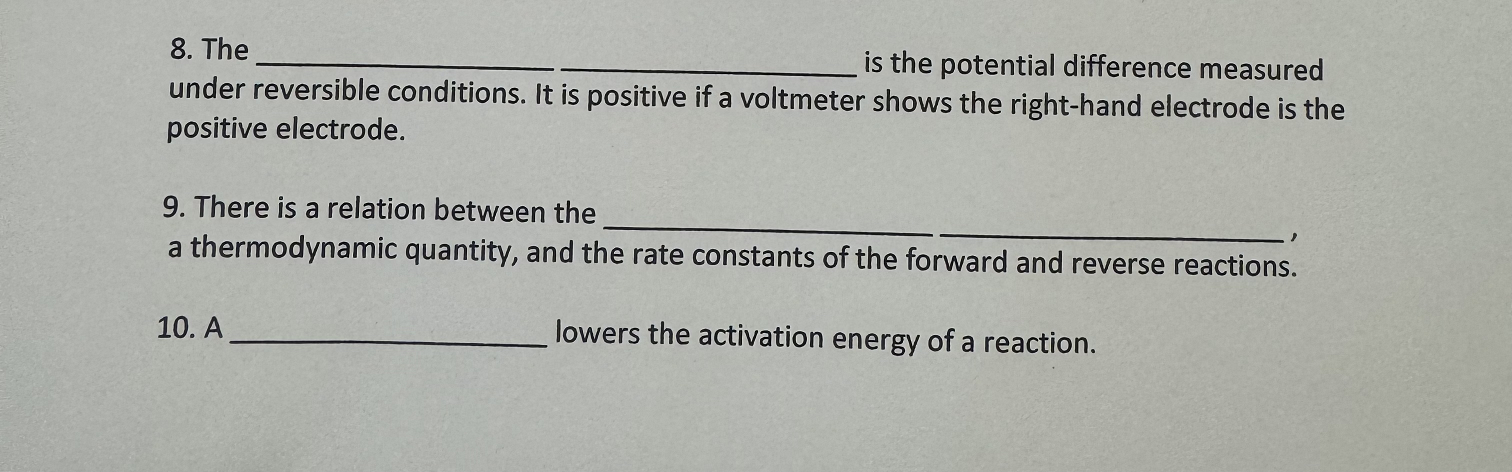 Solved The q, ﻿is the potential difference measured under | Chegg.com