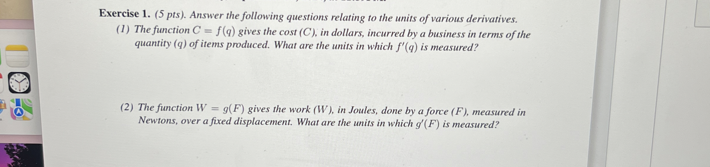 Solved Exercise 1. (5 ﻿pts). ﻿Answer the following questions | Chegg.com