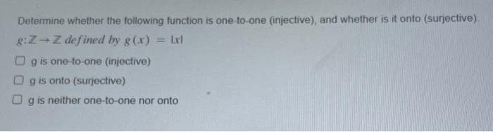 Solved Determine whether the following function is | Chegg.com