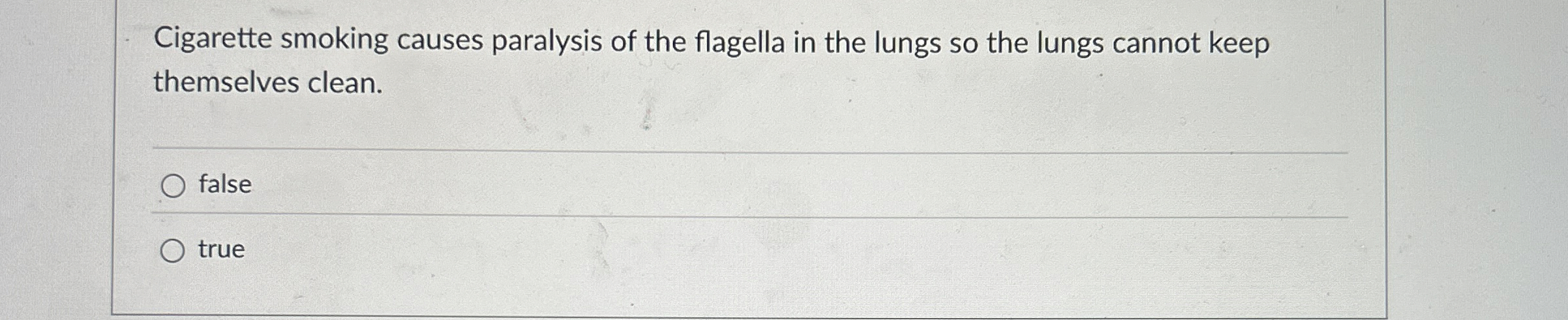Solved Cigarette smoking causes paralysis of the flagella in | Chegg.com