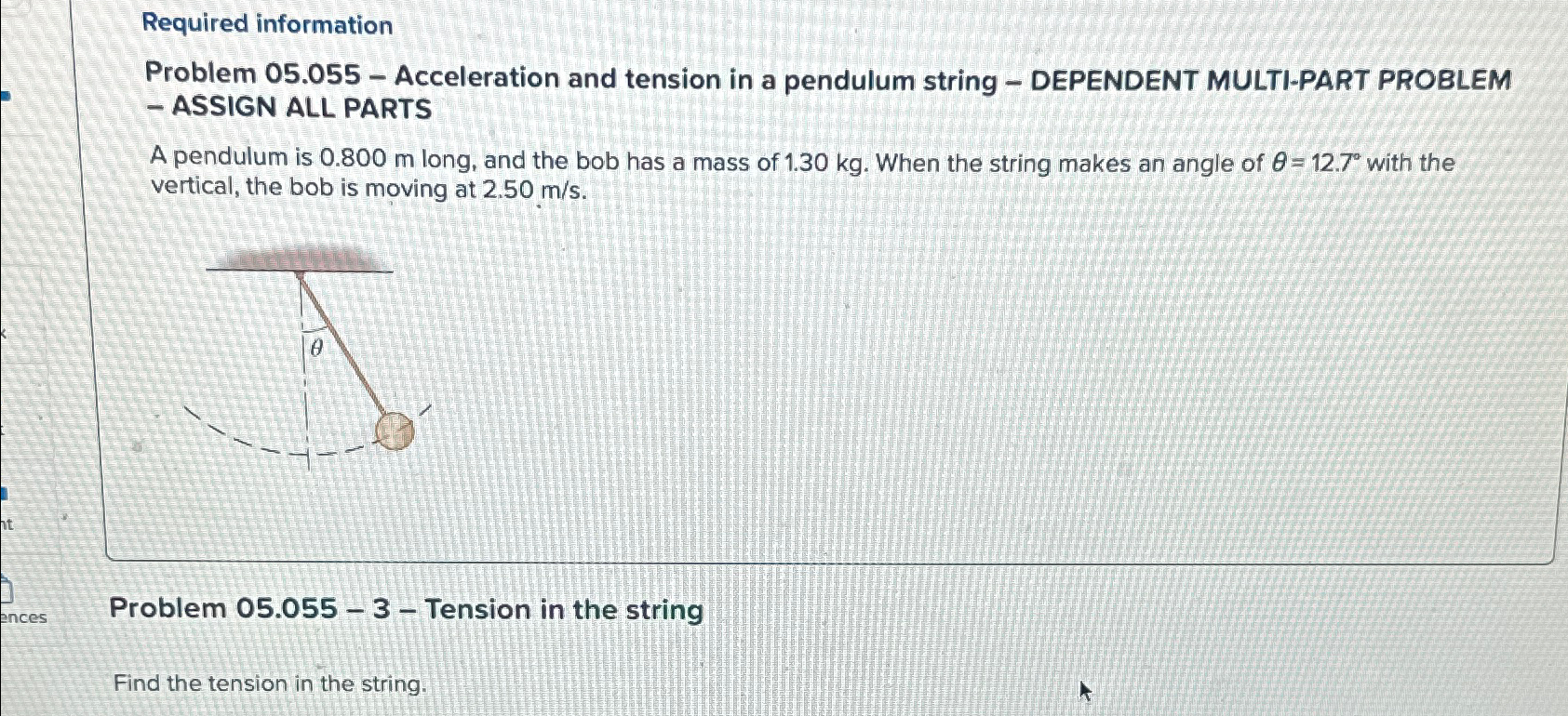 Solved Required informationProblem 05.055 - ﻿Acceleration | Chegg.com