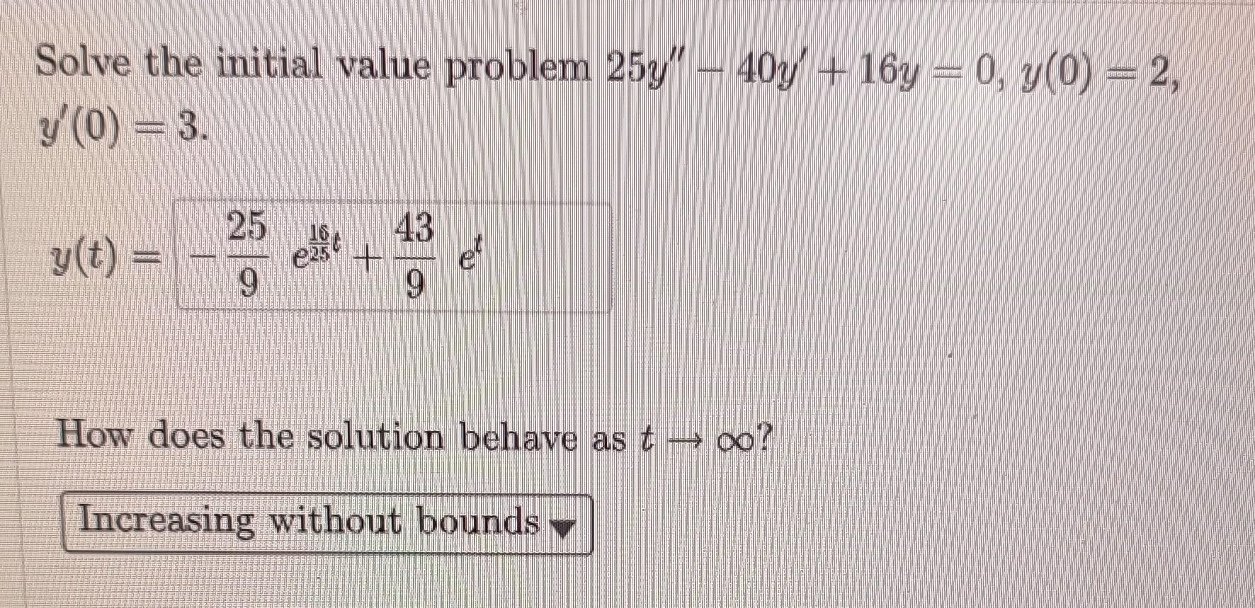 Solved Solve the initial value problem | Chegg.com