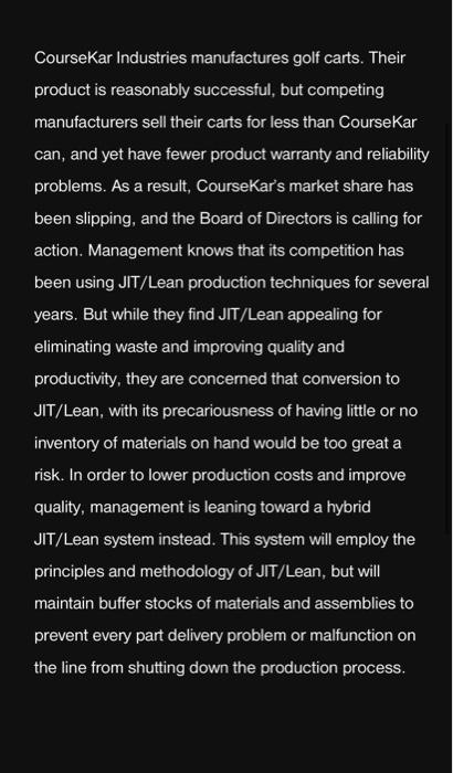 Solved Discussion Assignment 21.1 Taiichi Ohno's JIT/Lean | Chegg.com