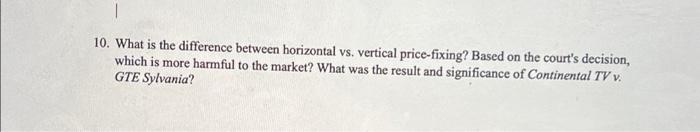 Solved 10. What is the difference between horizontal vs. | Chegg.com