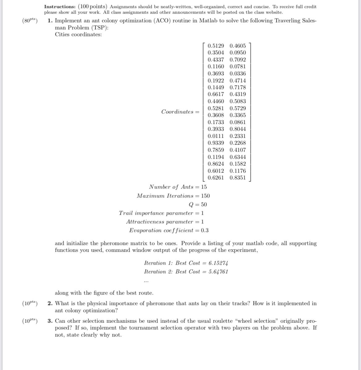 Solved Instructions: (100 ﻿points) ﻿Assignments should be | Chegg.com