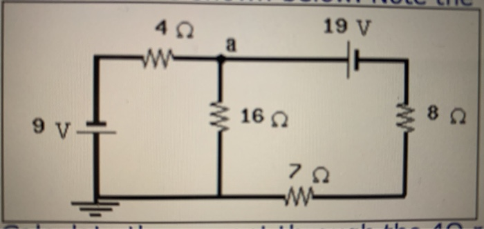 Solved A DC circuit is shown below. Note the 'ground' (V=0) | Chegg.com