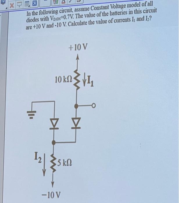 Solved In the following circuit, assume Constant Voltage | Chegg.com
