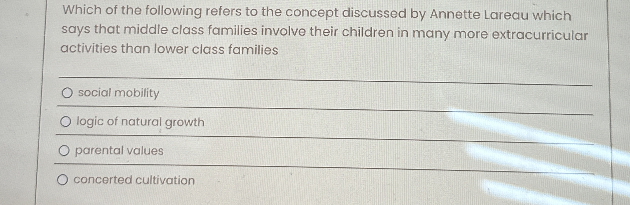Solved Which of the following refers to the concept | Chegg.com