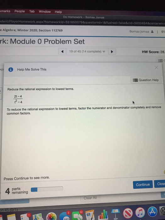 Solved kmarks People Tab Window Help Do Homework - Bomaa | Chegg.com