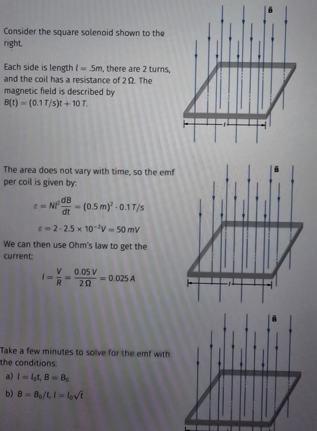 Solved Consider the square solenoid shown to the right.Each | Chegg.com