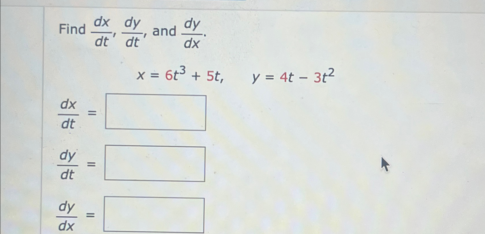 Solved Find dxdt,dydt, ﻿and | Chegg.com