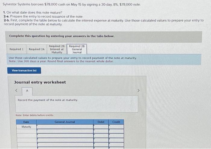 Solved Exercise 9.4 (Algo) Accounting for note payable LO P1 | Chegg.com
