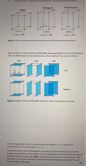 Primitive cubic, tetragonal and orthorhombic unit | Chegg.com Primitive cubic, tetragonal and orthorhombic unit | Chegg.com