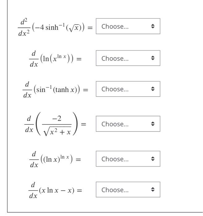 Solved For each of the following functions, identity the | Chegg.com
